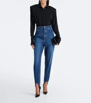 MUGLER Wool-blend Polo Sweater