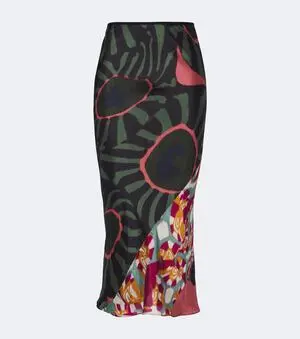 Dries Van Noten Printed Midi Skirt - Multicoloured