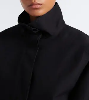 Alaïa Cropped Cotton And Silk Jacket