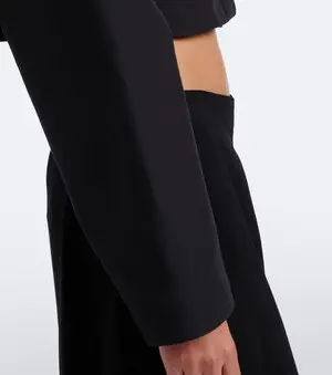 Alaïa Cropped Cotton And Silk Jacket