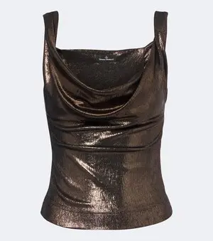 VIVIENNE WESTWOOD Anna Draped Tank Top - Brown