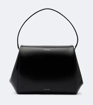 Calvin Klein Small Leather Shoulder Bag - Black
