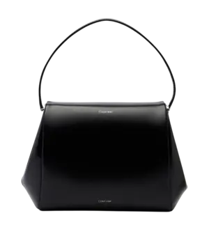Calvin Klein Small Leather Shoulder Bag - Black