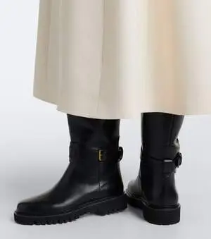 Valentino Garavani Vlogo Leather Knee-high Boots