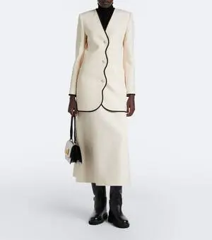 Valentino Garavani Vlogo Leather Knee-high Boots