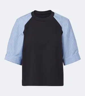 SACAI Sacai Striped Cotton T-Shirt