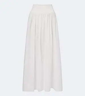MONTCE Cotton Poplin Maxi Skirt - White