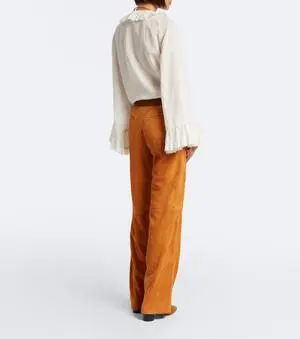 Ulla Johnson Freja Suede Flared Pants