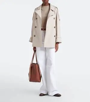 Max Mara Cotton-blend Twill Jacket - Beige