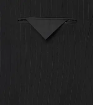 Saint Laurent Chalk Stripe Wool-blend Grain De Poudre Blazer