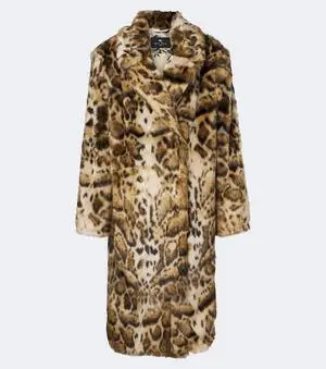 Etro Leopard-print Faux Fur Coat - Multicoloured