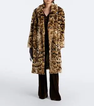 Etro Leopard-print Faux Fur Coat - Multicoloured