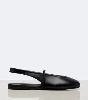 Miu Miu Leather Slingback Flats