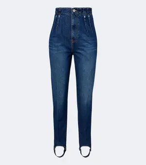 MUGLER Slim Fit Jeans With Elasticated Ankle Cuffs