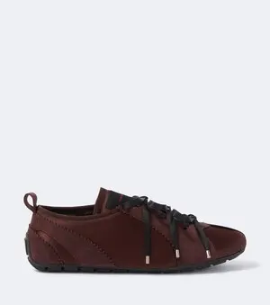 Simone Rocha Ballerina Grip Satin Sneakers - Brown