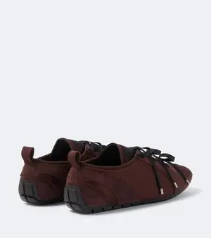 Simone Rocha Ballerina Grip Satin Sneakers - Brown