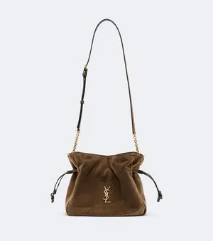 Saint Laurent Saint Laurent Jamie Suede Shoulder Bag Green