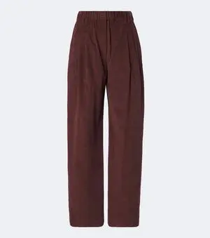 Brunello Cucinelli Monili Corduroy Wide-leg Pants - Brown