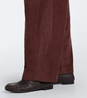 Brunello Cucinelli Monili Corduroy Wide-leg Pants - Brown