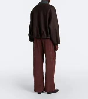 Brunello Cucinelli Monili Corduroy Wide-leg Pants - Brown