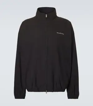 Acne Studios Logo Cotton Poplin Jacket - Black