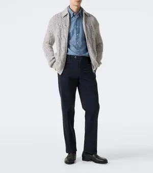 Kiton Cotton And Cashmere Chinos