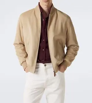TOD'S Brera Suede Bomber Jacket