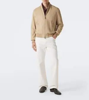 TOD'S Brera Suede Bomber Jacket