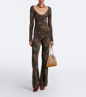 Etro Paisley Ribbed-knit Top