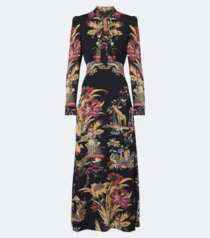 Etro Printed Crêpe De Chine Maxi Dress