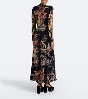Etro Printed Crêpe De Chine Maxi Dress