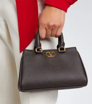 Valentino Garavani Vlogo Mini Leather Top-handle Bag