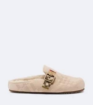 Burberry Urchin Shearling-lined Suede Clogs