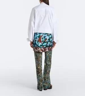 Dries Van Noten Semi-sheer Floral Wide-leg Pants
