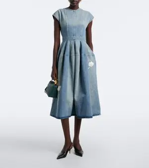Erdem Bloom Mini Embroidered Leather Top-handle Bag