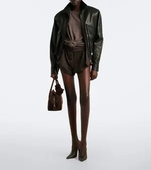 Magda Butrym Leather Blouson Jacket