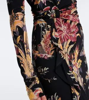 Etro Printed Jersey Maxi Dress