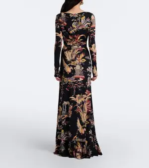 Etro Printed Jersey Maxi Dress