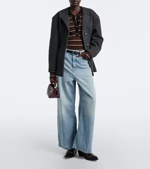 GANNI Belted Wool And Cashmere-blend Blazer