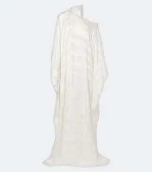 TALLER MARMO Fil Coupé Kaftan With Scarf Detail - White