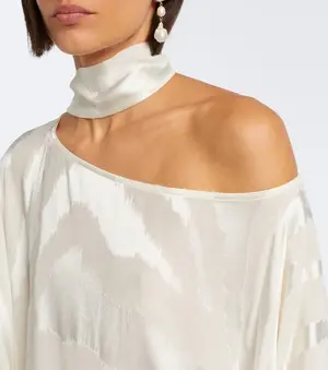 TALLER MARMO Fil Coupé Kaftan With Scarf Detail