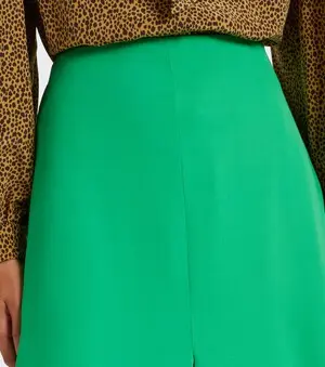 Valentino Garavani Silk Georgette Midi Skirt - Green