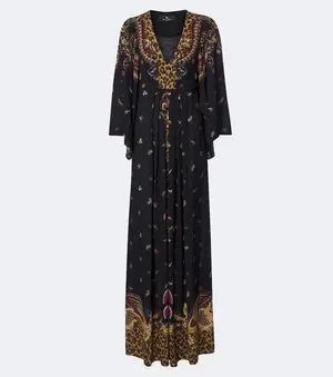 Etro Printed Maxi Dress - Black
