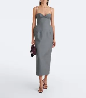 Magda Butrym Wool Corset Cocktail Dress