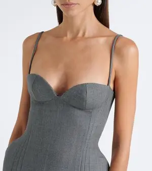 Magda Butrym Wool Corset Cocktail Dress