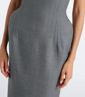 Magda Butrym Wool Corset Cocktail Dress