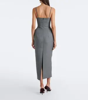 Magda Butrym Wool Corset Cocktail Dress