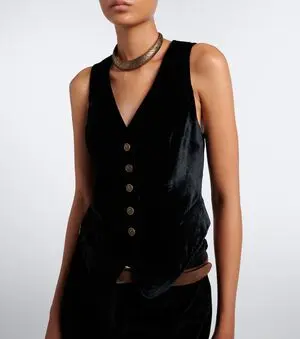 Etro Pegaso Velvet Vest