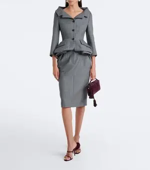 Magda Butrym Wool Pencil Skirt