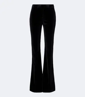 Etro Cotton Velvet Flared Trousers - Black